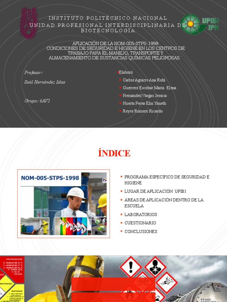 Aplicación NOM-005-STPS | PDF | Toxicidad | Contaminación