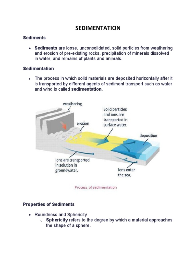 Sedimentation: Sediments | PDF
