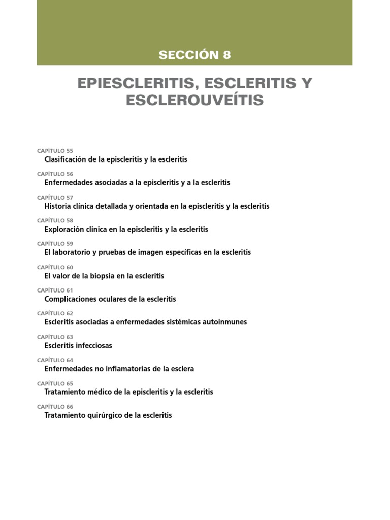 Episcleritis y Escleritis: Clasificación y Tratamiento | PDF | Ojo ...
