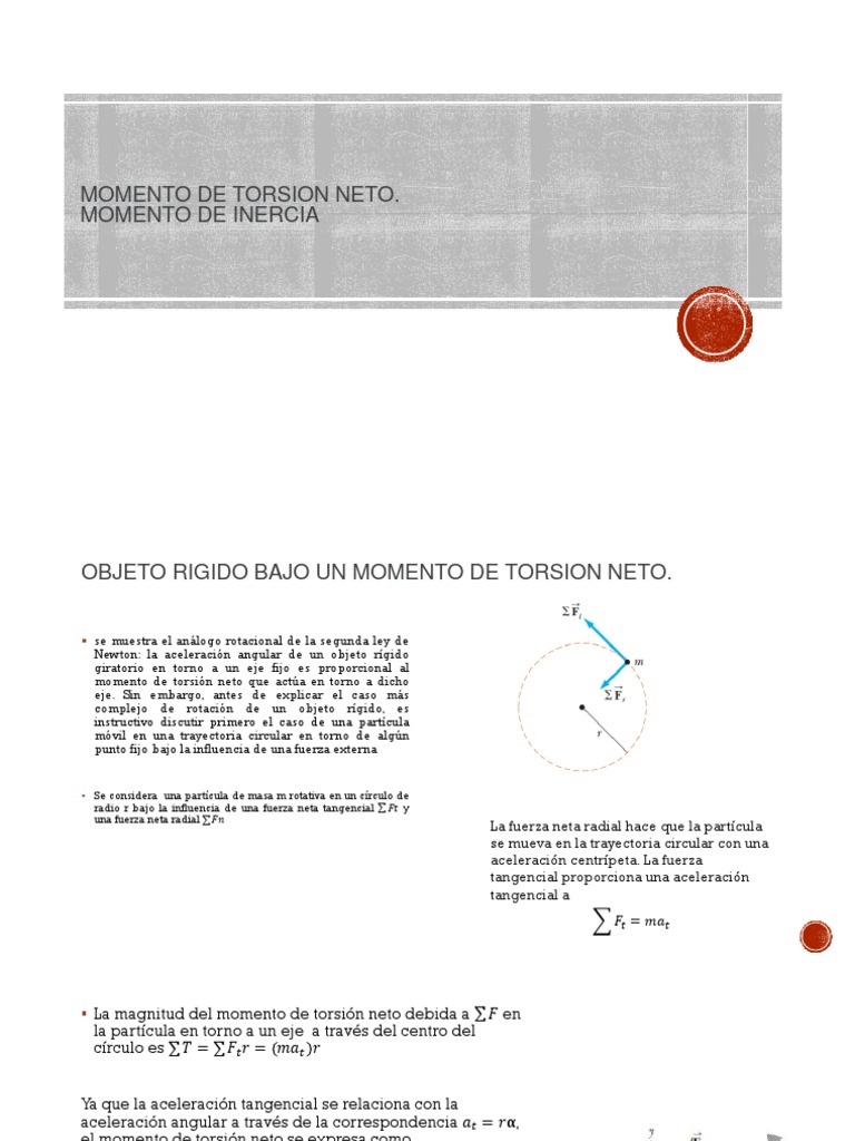 Momento de Torsión y Inercia en Rotación | PDF | Rotación | Aceleración