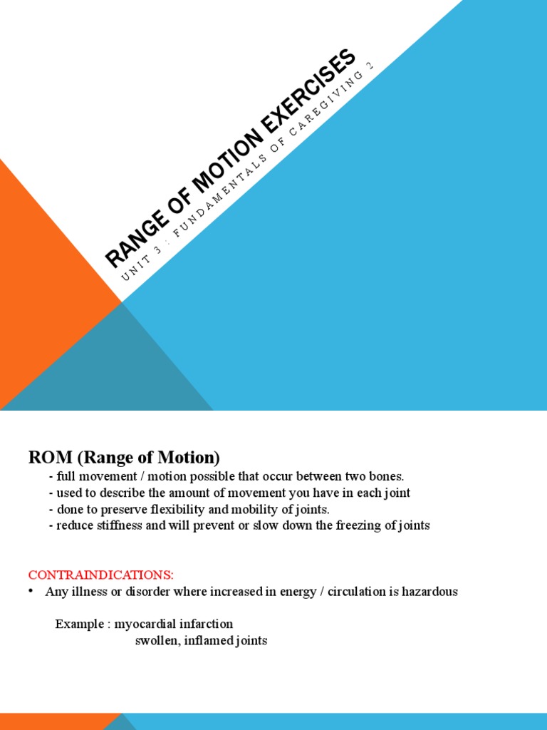 Range of Motion Exercises | PDF | Anatomical Terms Of Motion | Limbs ...