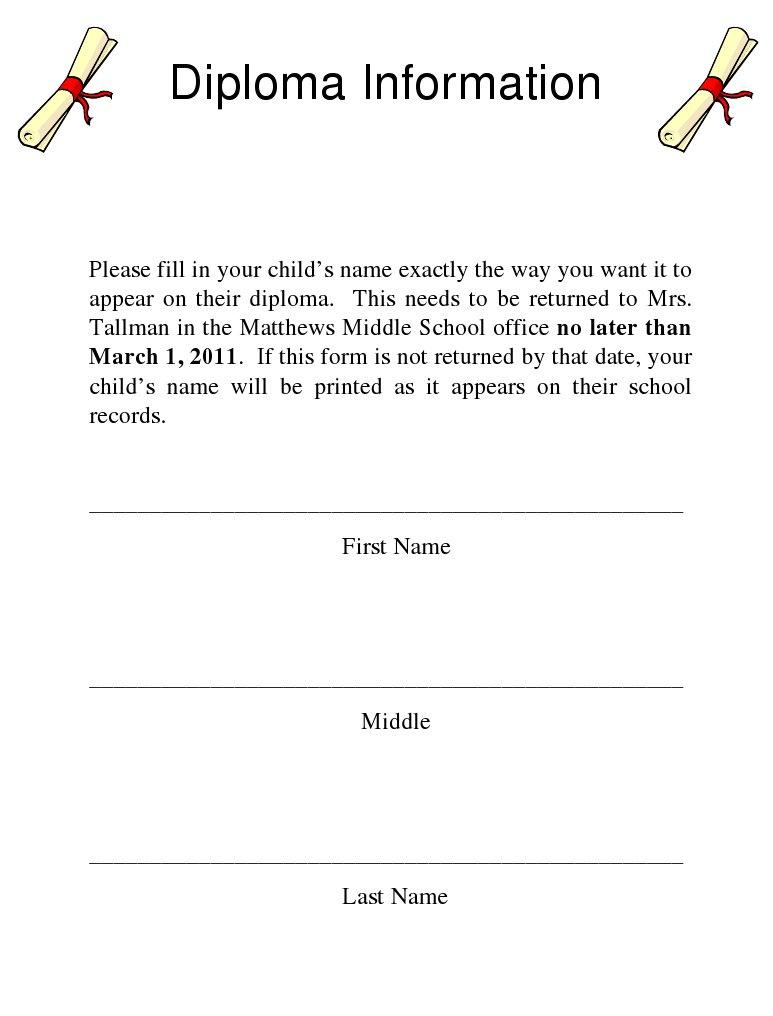 Diploma Information Form | PDF | Wellness