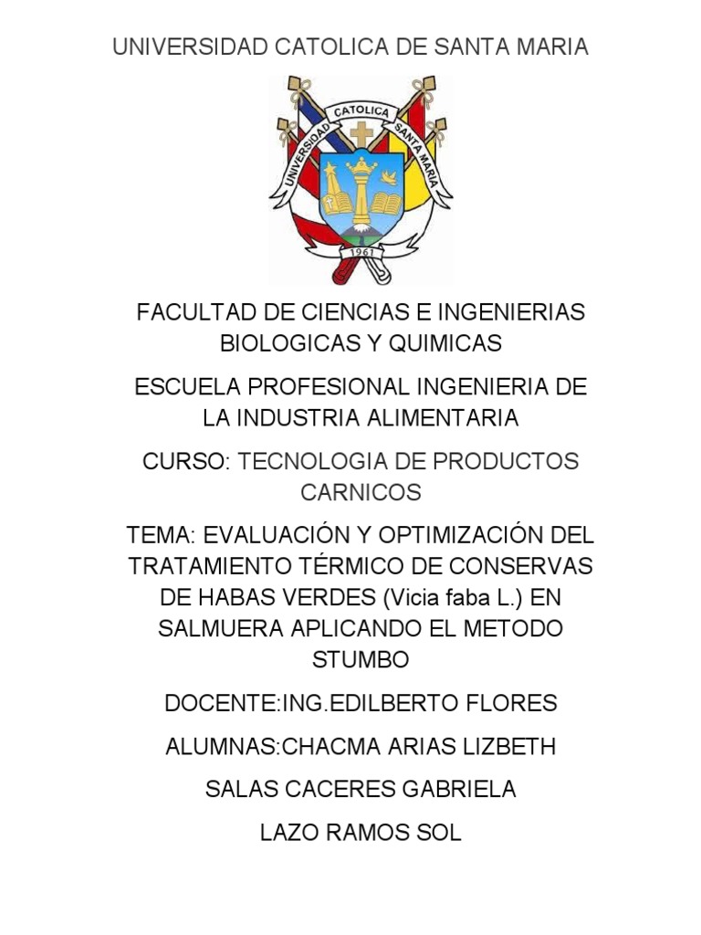 Metodo Stumbo | PDF | Tratamiento a base de calor | Temperatura