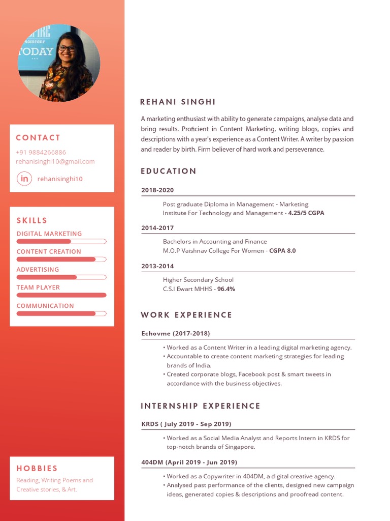 Rehani Singhi: Contact | PDF | Copywriting | Digital Marketing
