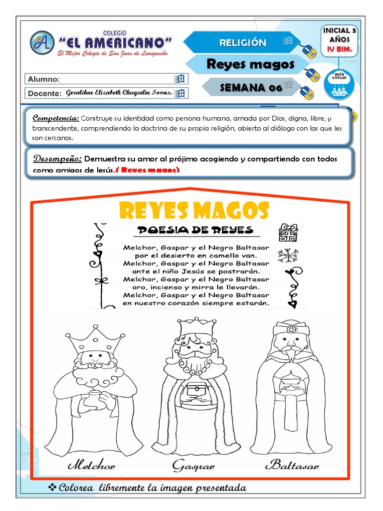 Actividades de Reyes Magos para Preescolar | PDF