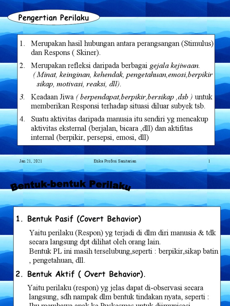 Jenis dan Bentuk Perilaku Manusia | PDF