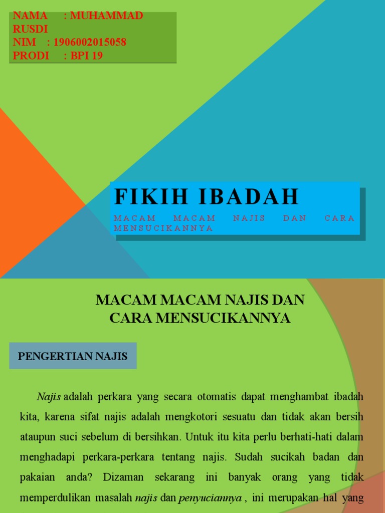 Macam-Macam Najis Dan Cara Mensucikannya | PDF