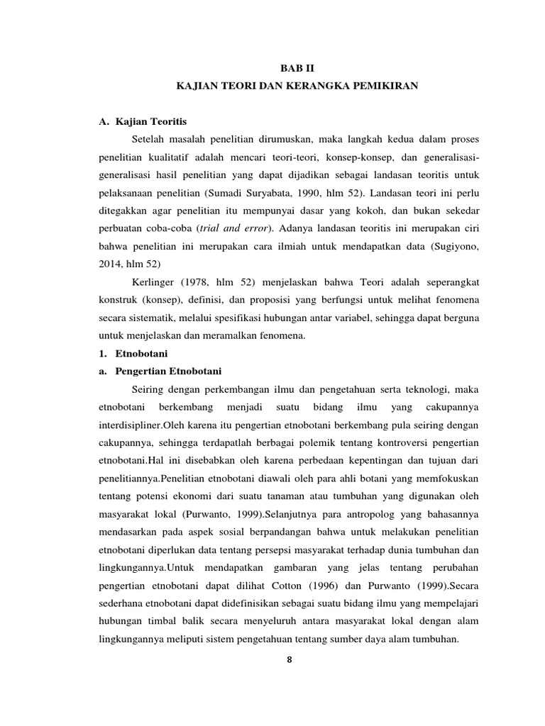 Contoh 1. Kerangka Teoritis | PDF