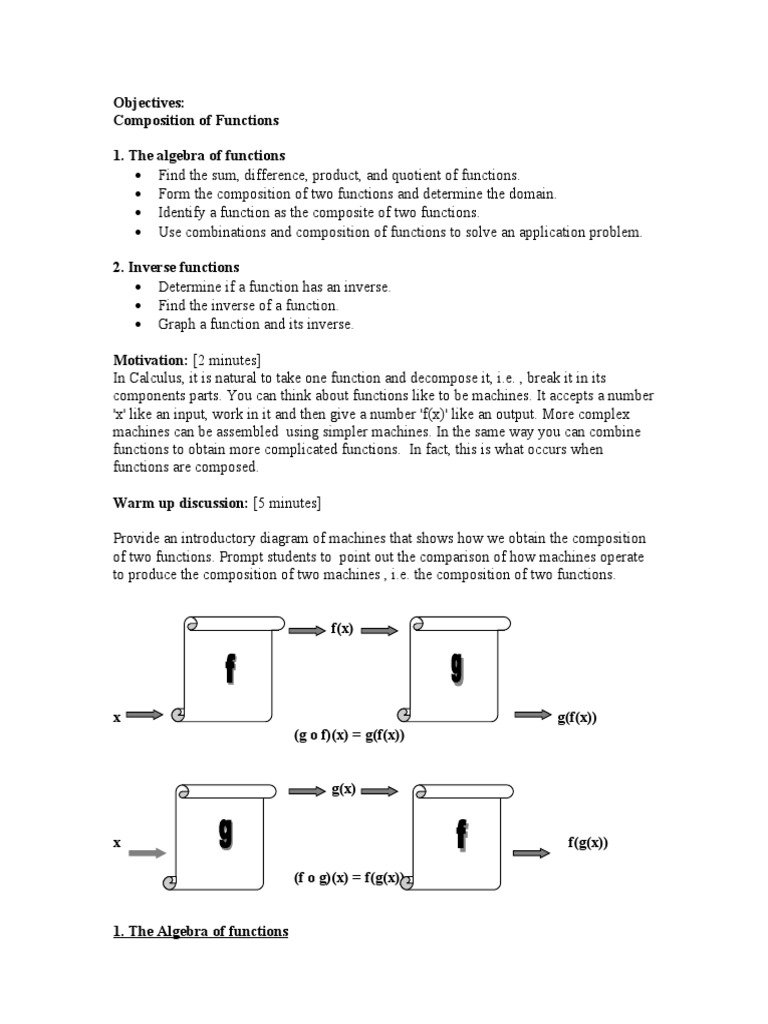 Composition of Functions | PDF | Function (Mathematics) | Mathematical Analysis