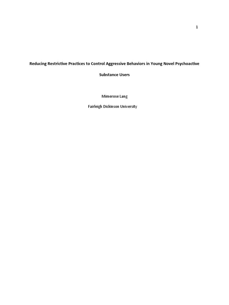 Reducing Restrictive Practices for Aggressive NPS Users | PDF ...