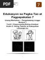 Talento at Kakayahan Activity Sheet | PDF
