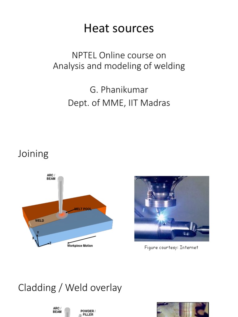 Heat Sources: NPTEL Online Course On Analysis and Modeling of Welding G ...