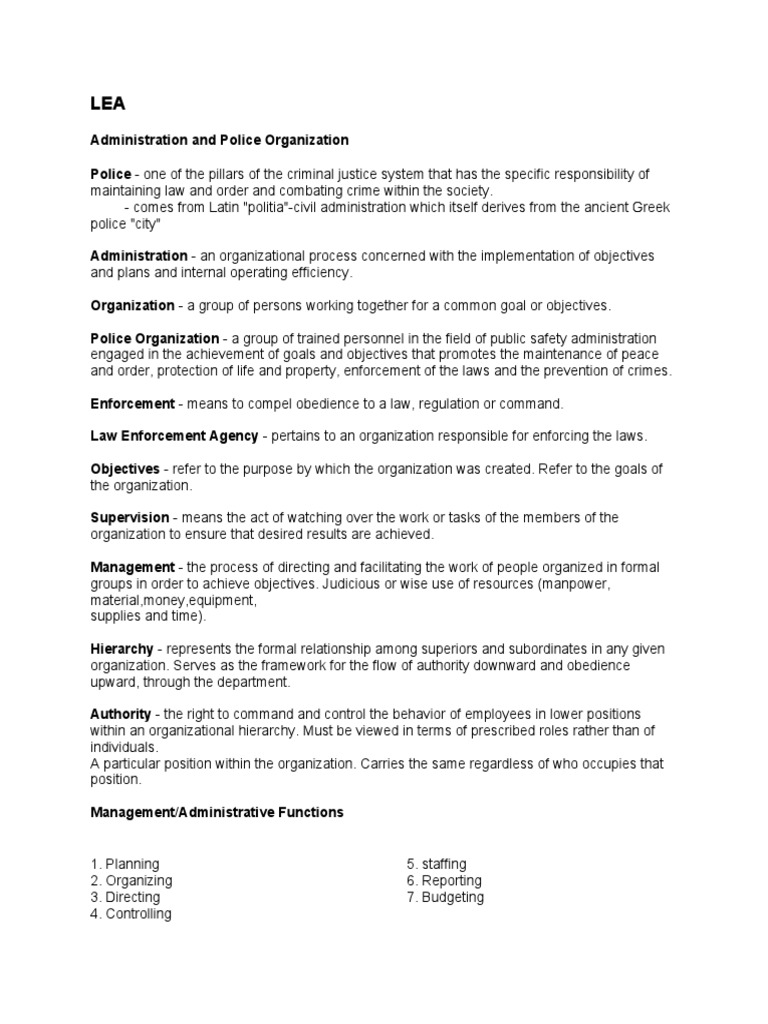 LEA | PDF | Police | Legal Action