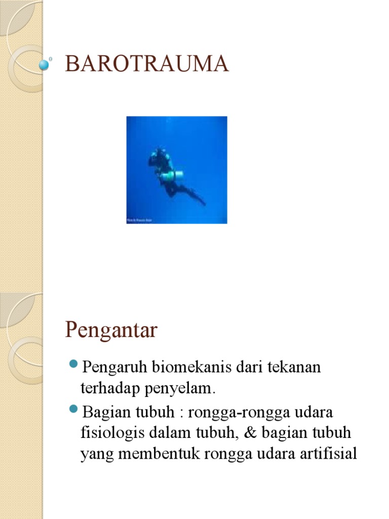 Barotrauma: Risiko dan Penanganan | PDF