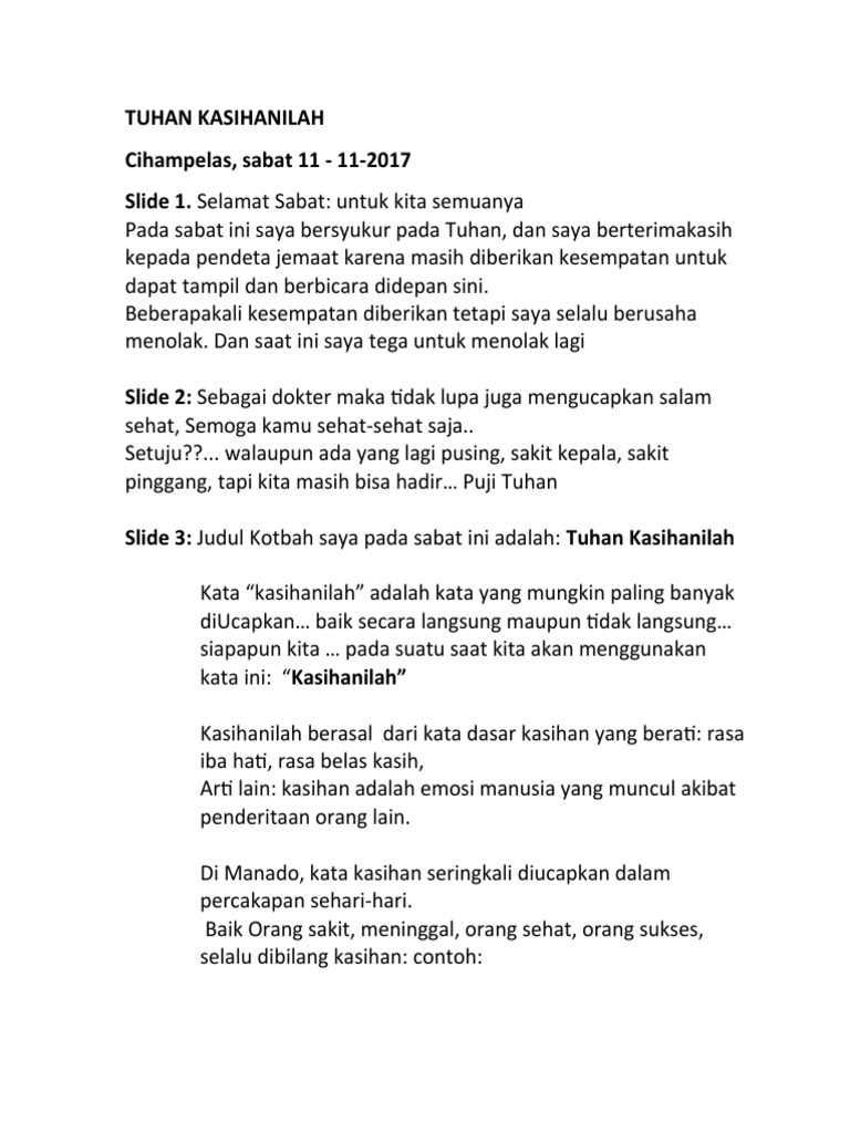 Tuhan Kasihanilah | PDF