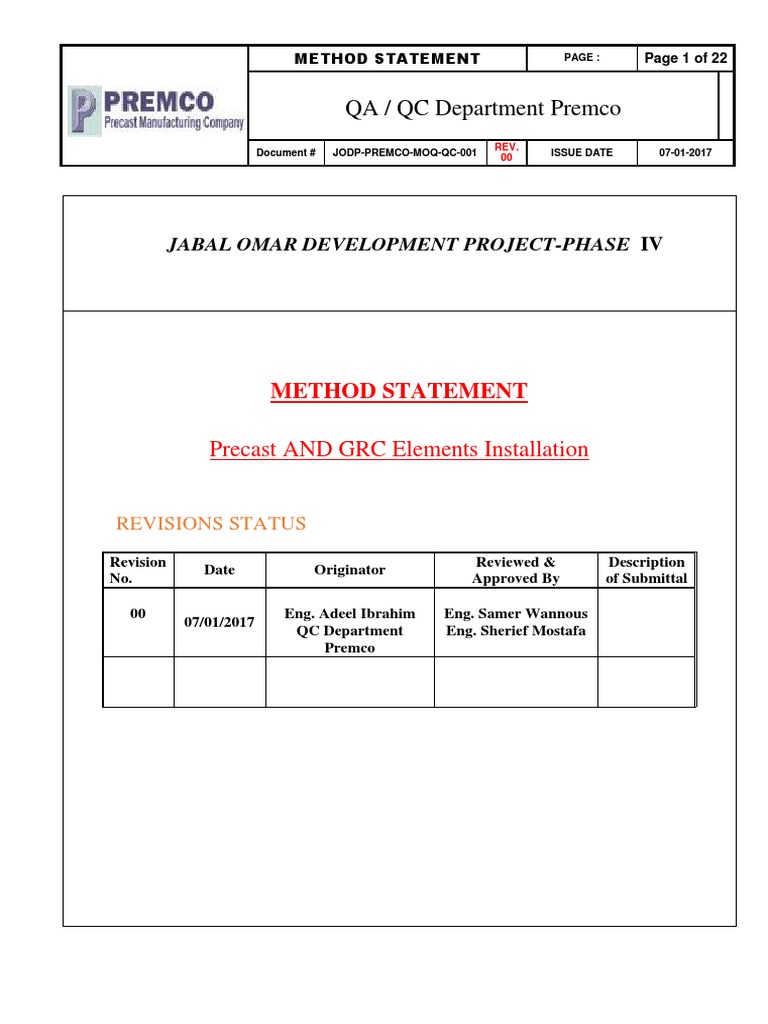 Method Statement Installation | PDF | Crane (Machine) | Scaffolding