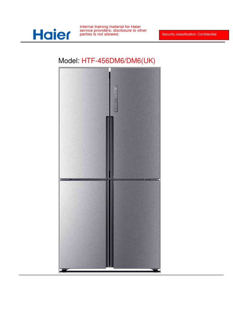 Haier HTF-456DM6 Service Manual | PDF | Refrigerator | Electrostatic ...