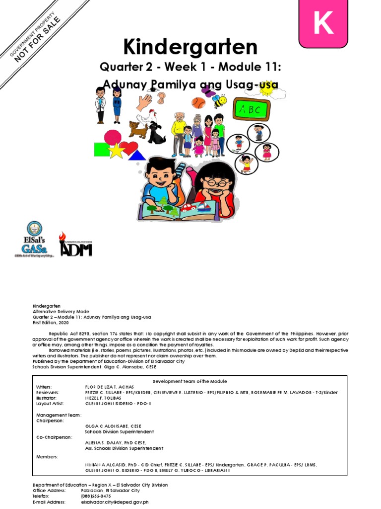 Kinder Module 11 2nd QTR Week 1 Version 3 | PDF