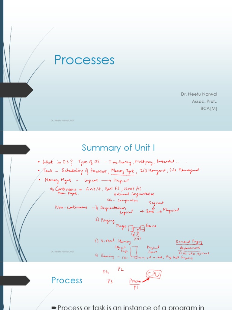 Unit 2 Part 1 Process Pdf Process Computing Scheduling Computing