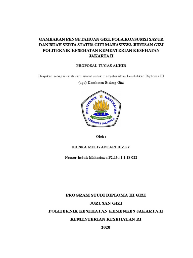 Draft Proposal TA Friska MR | PDF