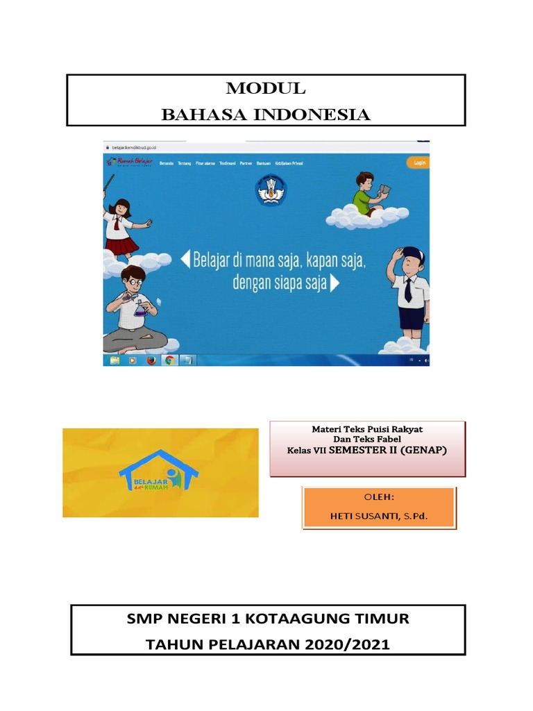 Modul-Bahasa Indonesia - Kelas 7 | PDF