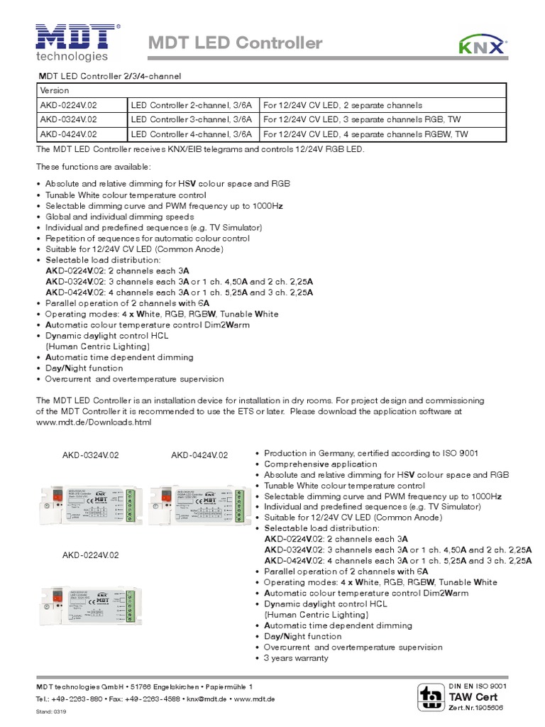 MDT DS LED Controller UP 02 | PDF | Color | Electronics