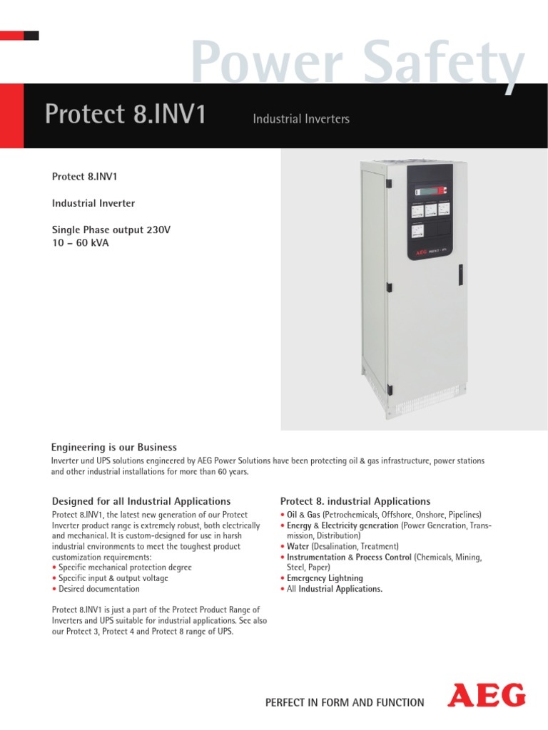 AEG - Protect 8 INV1-en | PDF | Mains Electricity | Power Inverter