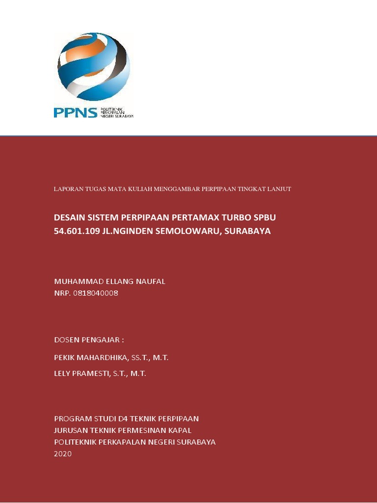 Design Piping System Pertamax Tubo SPBU | PDF