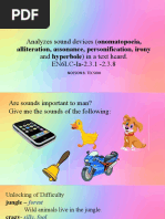 Analyzing Sound Devices in Poetry | PDF | Poetry | Linguistics