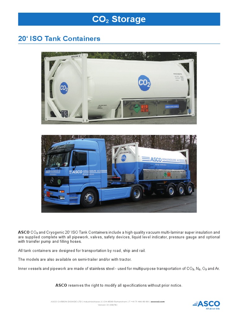 High-Quality 20' ISO Tank Containers for Storing and Transporting ...