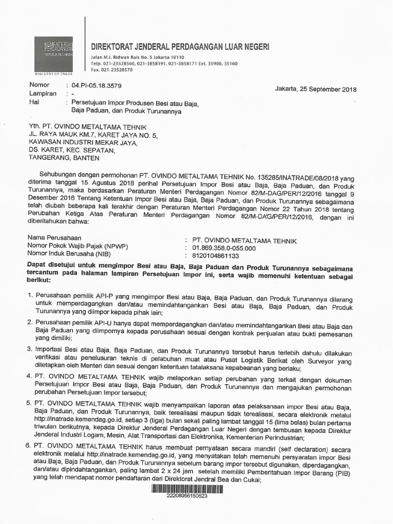 PI Besi Baja 2018 (Asli) PDF | PDF