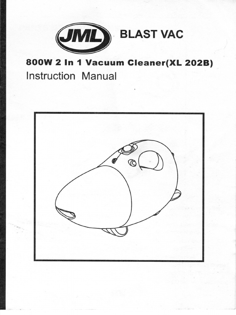 JML Blast Vac Instruction Manual | PDF
