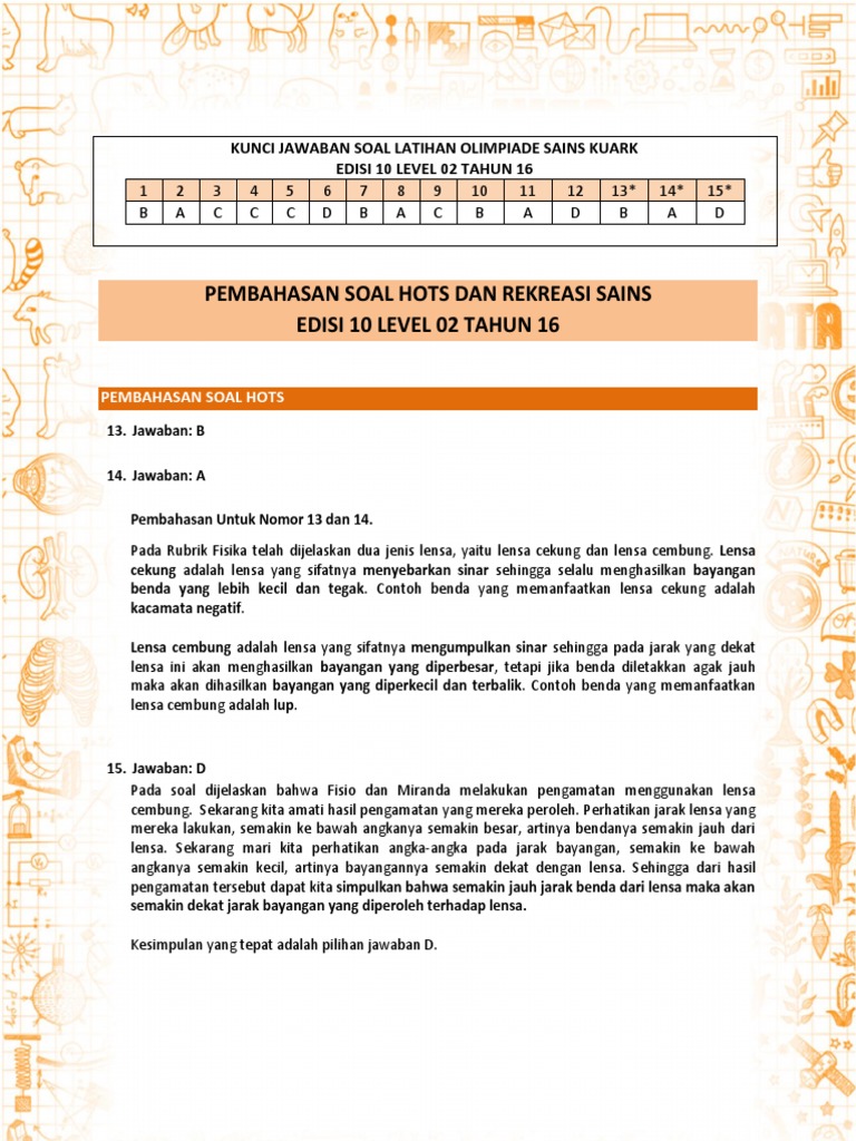 002 - Pembahasan Soal HOTS LOSK - E10 - L02 - TH16 | PDF