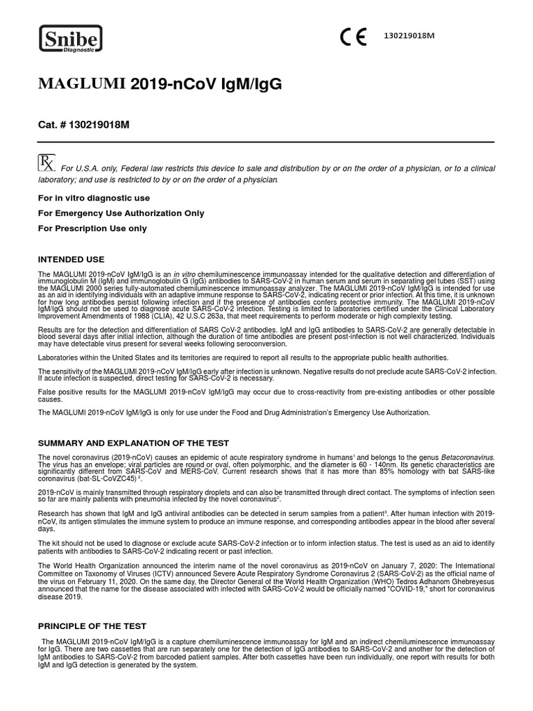 Snibe Malgumi 2000 | PDF | Infection | Immunoassay