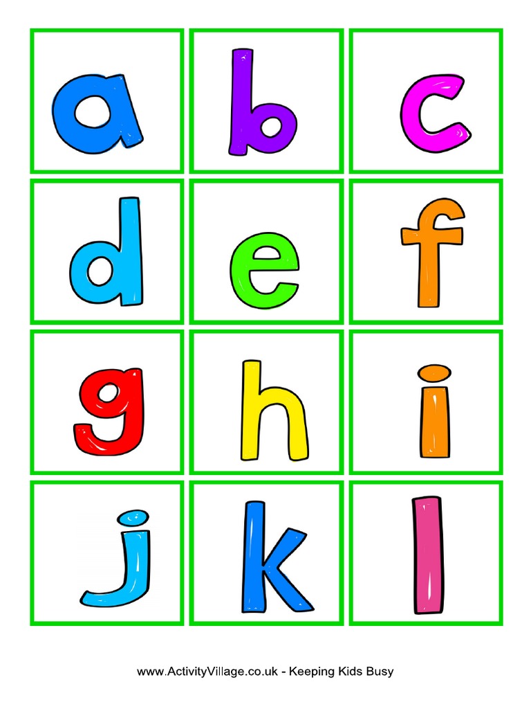 Alphabet Matching Game Lower Case PDF | PDF