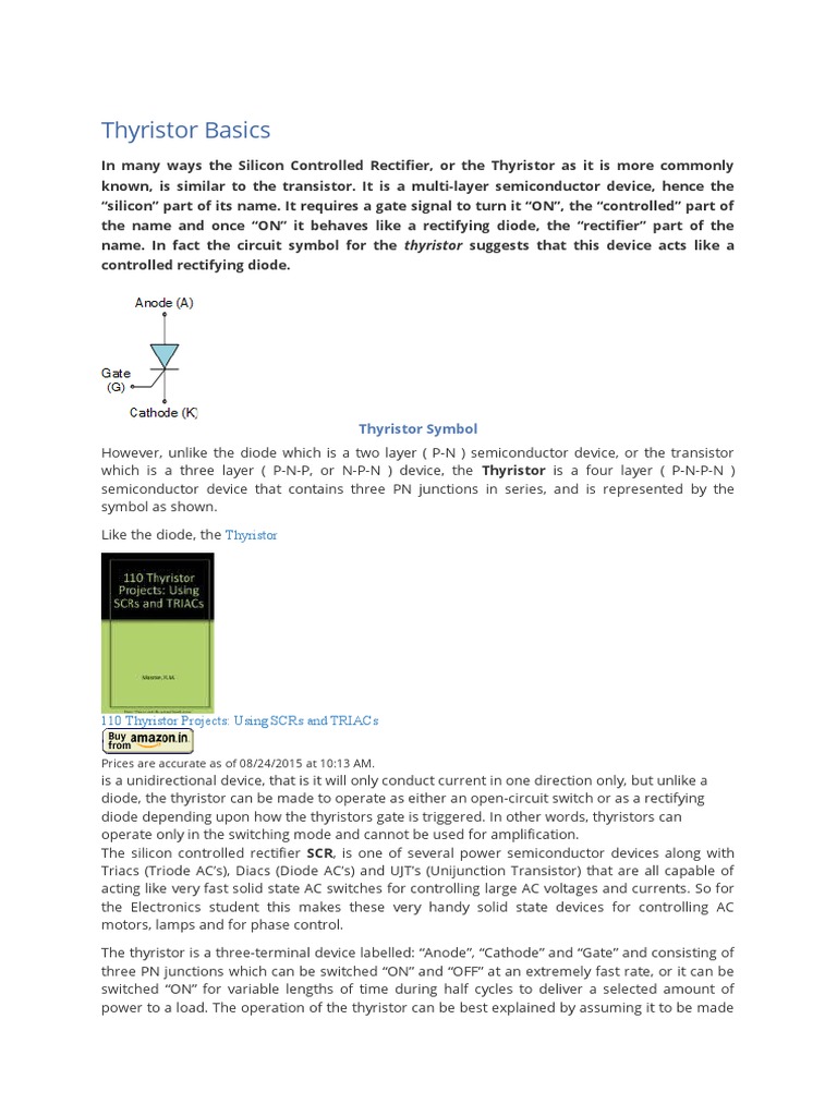 Thyristor Basics 24.08.2015 | PDF