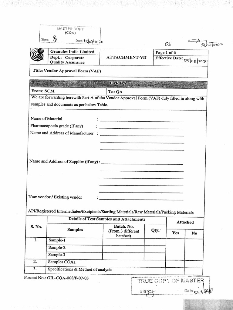 Vendor Approval Form - 2020 PDF | PDF