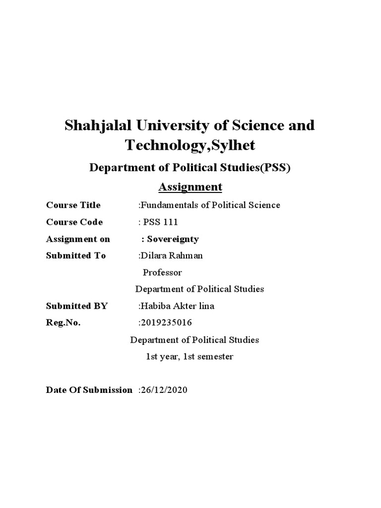 Sovereignty: Characteristics, Meaning and History | PDF | Sovereignty ...