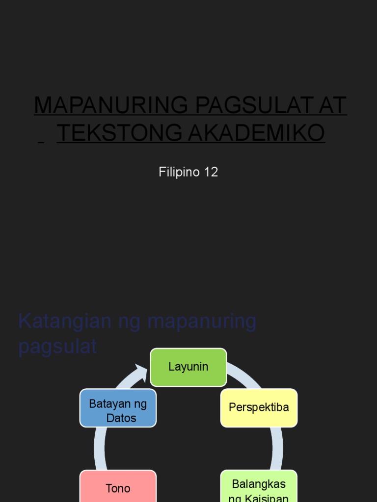 Presentation No. 2 - Mapanuring Pagsulat | PDF