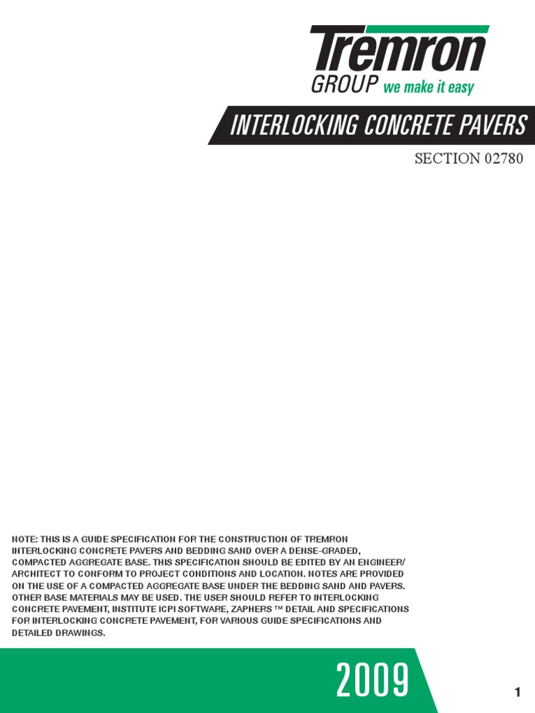 Pavers Specification Guide PDF | PDF | Road Surface | Specification (Technical Standard)