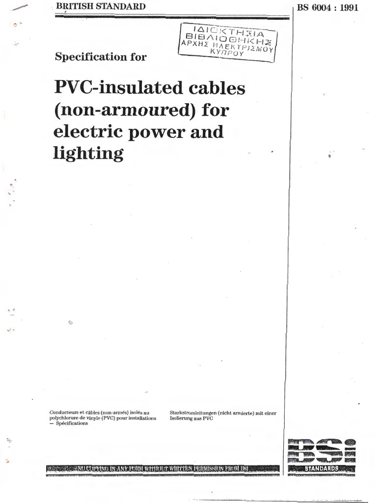 BS 6004 PDF | PDF | Electrical Wiring | Electricity