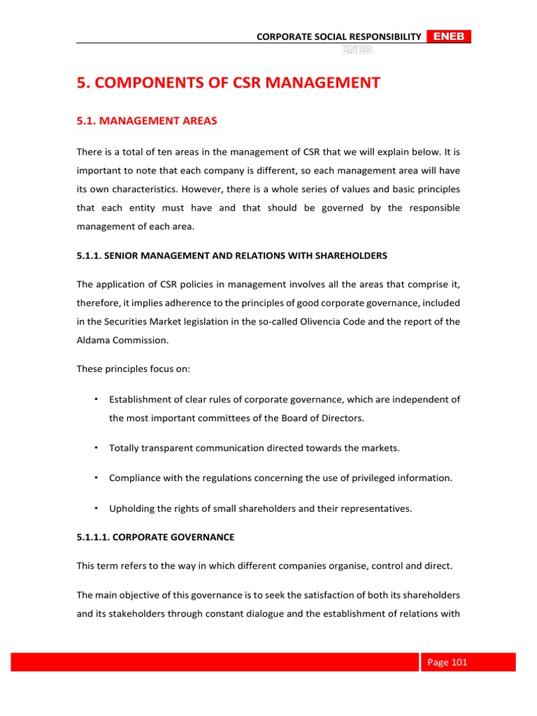 CSR.M5 Module 5 Components of CSR Management | PDF | Corporate Social ...