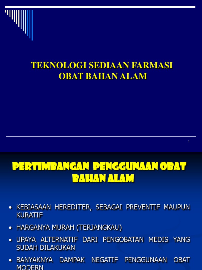 Teknologi Sediaan Farmasi Obat Bahan Alam | PDF | Plants | Organisms
