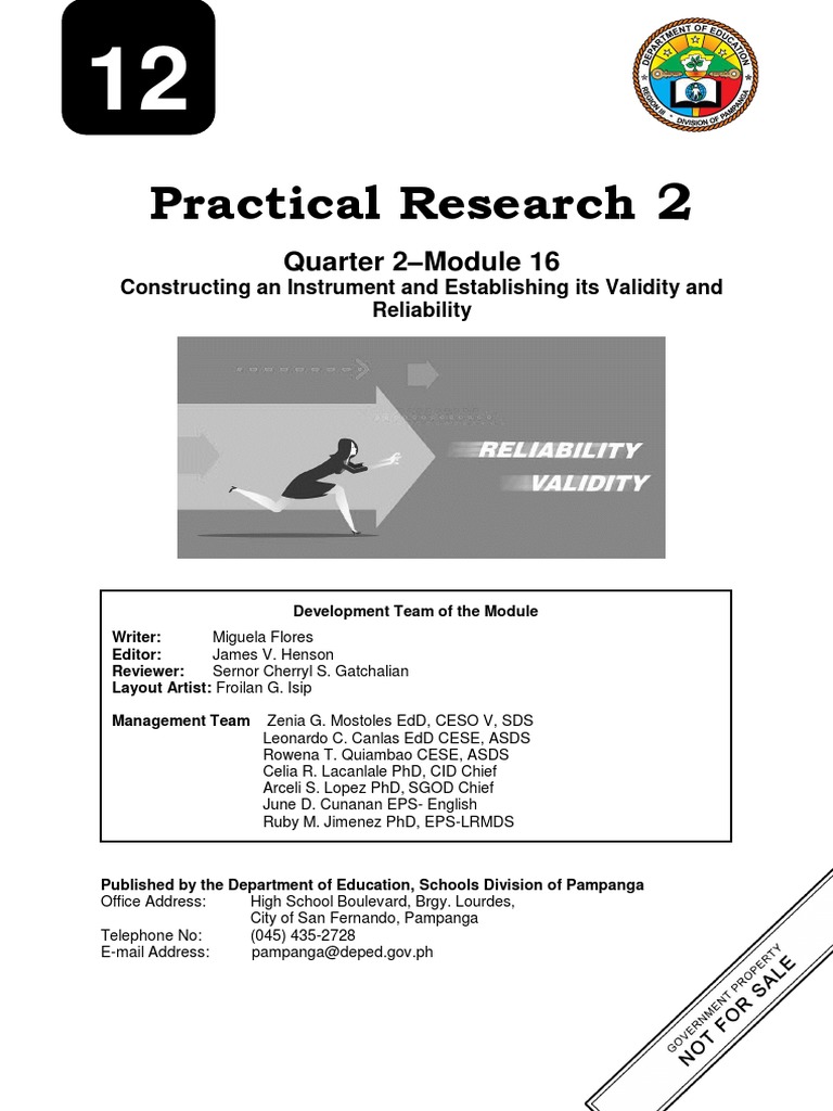 Eng12 PR 2 q2 Module 16 | PDF | Sampling (Statistics) | Validity ...