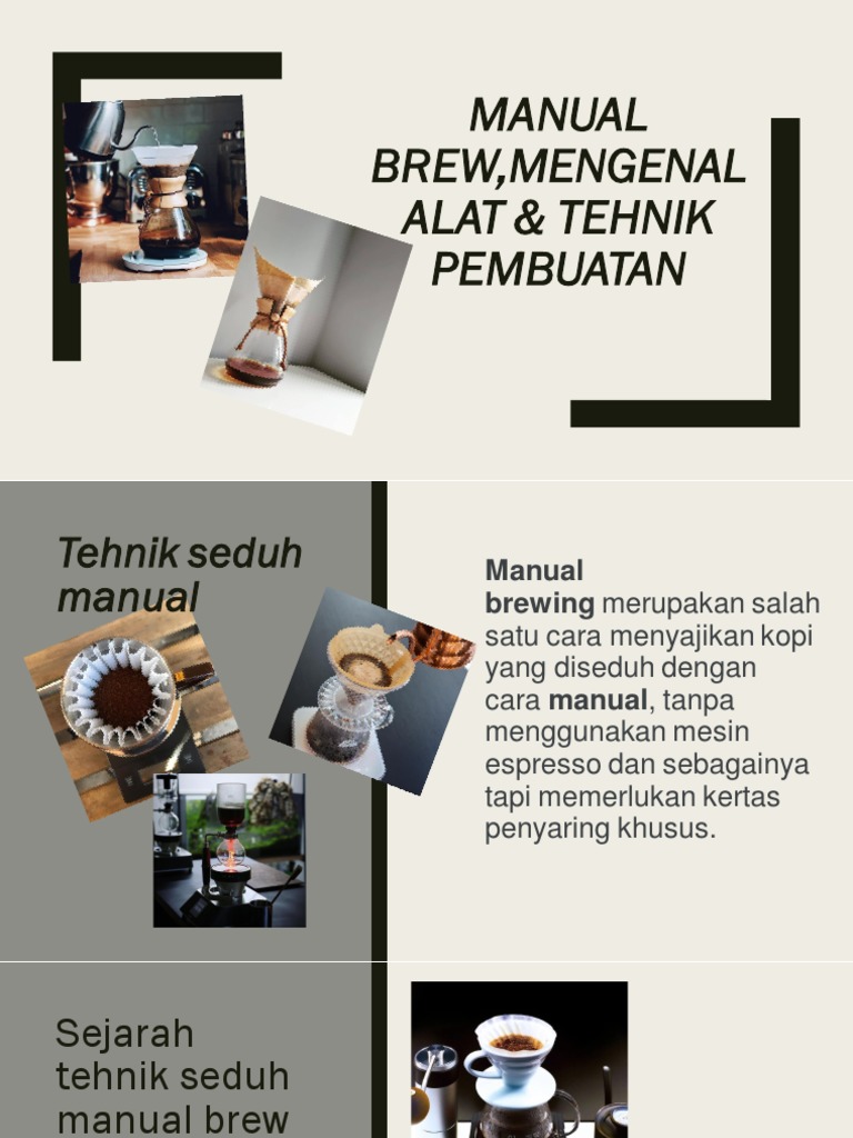 Teknik Manual Brew Kopi dan Alatnya | PDF