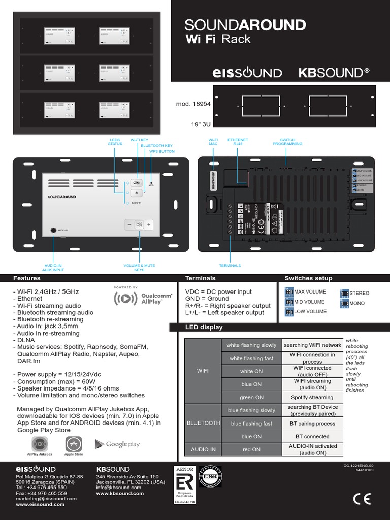 Wi-Fi Bluetooth Audio Streaming Device | PDF | Wi Fi | Bluetooth