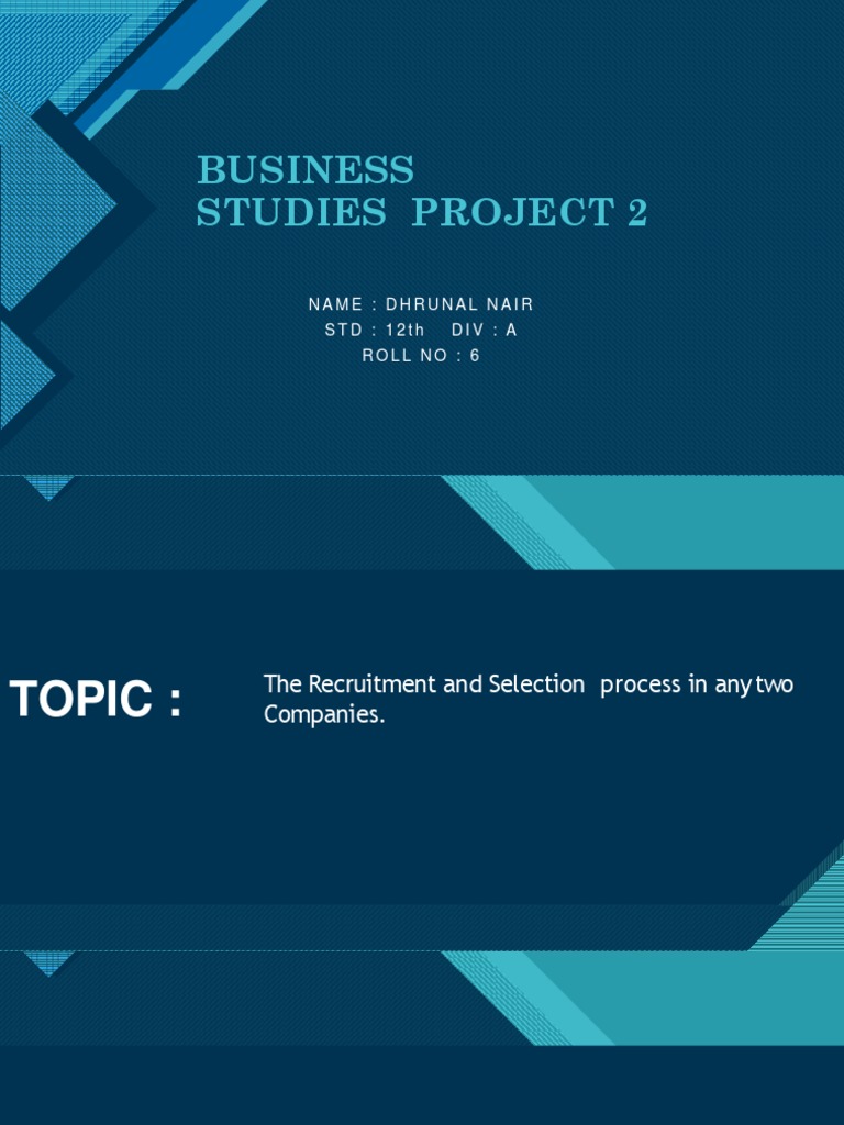 Business Studies Project 2 | PDF | Recruitment | Human Resources