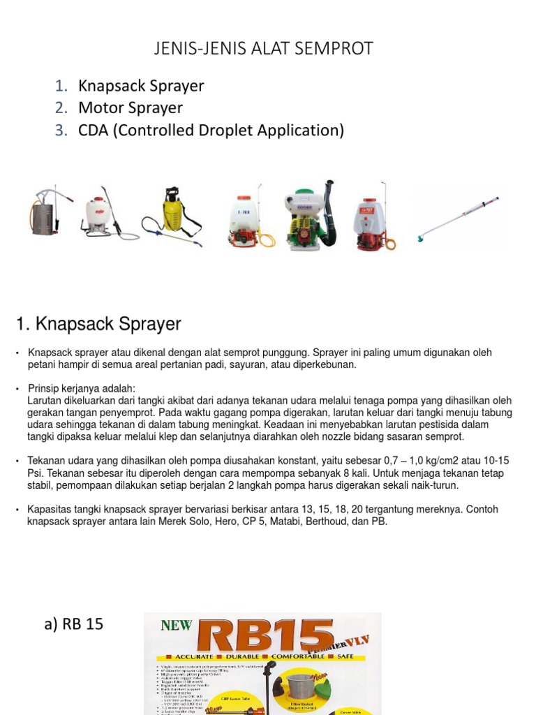 Jenis Alat Semprot | PDF