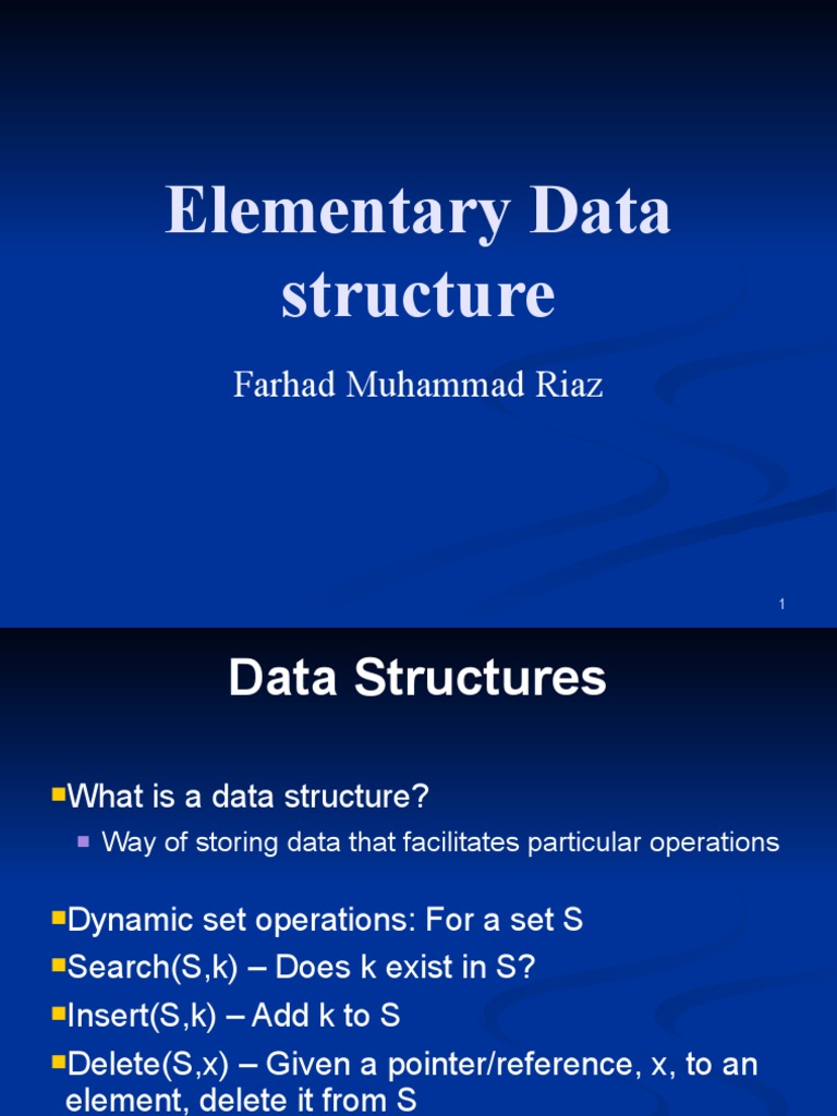 Elementry Data Structure | PDF