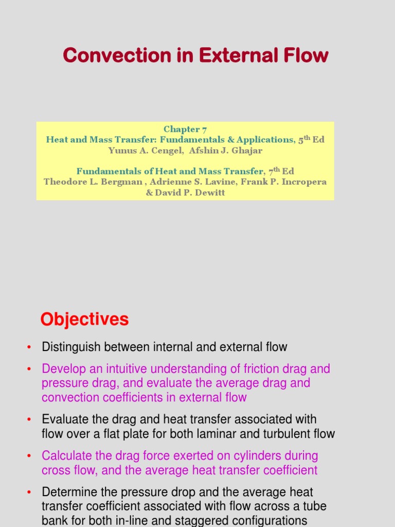 Convection in External Flow: Heat and Mass Transfer: Fundamentals & Applications | PDF | Drag ...